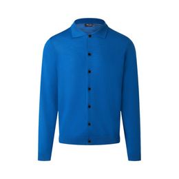 Maerz Muenchen Herren Strickjacke "Maerz Muenchen 502300 Strickjacke Herren Bekleidung", blau, Gr. 52, 100% Wolle (Merino), Strickjacken