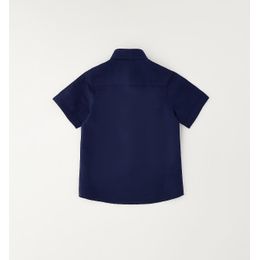 IDO Jungen Businessshirt "BABY BOY SUMMER SHIRT", blau, Gr. 128, 64% Leinen, 36% Baumwolle, Shirts