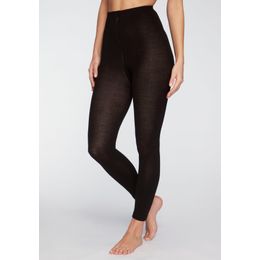 Lavana Damen Strickstrumpfleggings "Slim Fot Base Layer, Ideal zum darunter ziehen", Gr. 32, schwarz, Obermaterial: 70% Wolle, 28% Polyamid, 2%