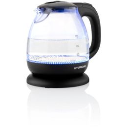 Hyundai Wasserkocher &raquo;VK101&laquo; 1 l 1100 W 1100 W, automatische Deckel&ouml;ffnung und Abschaltung, Spirale f&uuml;r Kabel schwarz Einheitsgr&ouml;&szlig;e Wasserkocher
