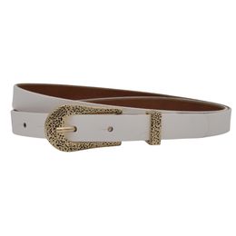AnnaMatoni Damen Lederg&uuml;rtel "AnnaMatoni Damen Lederg&uuml;rtel in hochwertigem Veganem Nappa 2cm", wei&szlig;, Gr. 95, 100% Leder, G&uuml;rtel
