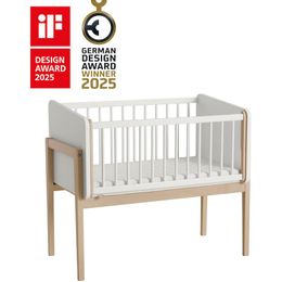 Paidi Beistellbett &raquo;LITTLE CLOUD&laquo; mit Lattenrost, variabel h&ouml;henverstellbar, umbaubar zum Tiny Sofa wei&szlig; Holz teilmassiv Lattenrost, Liegefl&auml;che B/L: 
