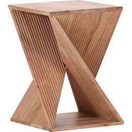 GUTMANN FACTORY Beistelltisch beige B/H/T: 35cm x 50cm x 35cm