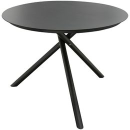 Destiny Esstisch &raquo;BARLETTA&laquo; (&Oslash;110x77cm) Aluminium, HPL Tischplatte grau Aluminium pulverbeschichtet B/H/T: 77cm
