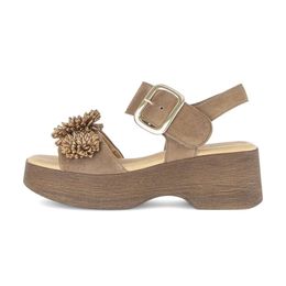 Gabor Damen Riemchensandale "Riemchensandale", Gr. 40,5, braun, Schuhe