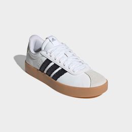 Damen Sneaker "VL COURT 3.0", adidas Sportswear, Gr. 38,5, schwarz-wei&szlig;, Leder, Textil, Schuhe