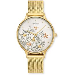 Engelsrufer Damen Quarzuhr &raquo;Lebensbaum&laquo; Armbanduhr, Damenuhr, Edelstahlarmband, analog gold Einheitsgr&ouml;&szlig;e