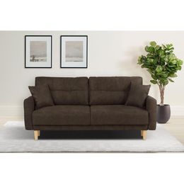 OTTO home 2-Sitzer &raquo;TRIPLO mit Wellenunterfederung, Ma&szlig;e B/T/H: 165/100/89 cm&laquo; Sofa mit Steppung im R&uuml;ckenbereich, incl. R&uuml;ckenkissen und Zierkissen 