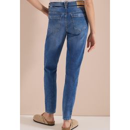 Cecil Damen Jogg Pants "Style Tracey", blau, Gr. 27, Denim/Jeans, Obermaterial: 82% Baumwolle, 16% Polyester, 2% Elasthan, Jeans, mit Bindeband und