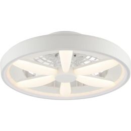 Hanseatic LED Deckenleuchte &raquo;DLV2205&laquo; LED-Modul 1 Stk. RGB warmwei&szlig; - kaltwei&szlig; LED Ventilator, &Oslash; 48 cm, 6400 lm, dimmbar, Fernbedienung wei&szlig; 1, &Oslash; 48cm H: 16cm, 