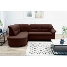 DOMO collection Ecksofa &raquo;Faenza f&uuml;r kleine R&auml;ume, Stellma&szlig;e 232x176cm, komfortabel, L-Form&laquo; mit Ottomane, zeitlos, elegante Armlehnen, wahlweise mit 