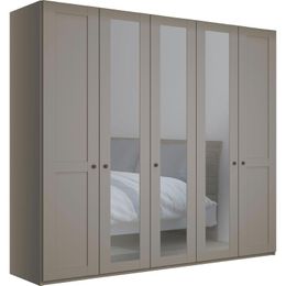 Wiemann Kleiderschrank &raquo;G&ouml;teborg, mit 95&deg; &Ouml;ffnungswinkel, Made in Germany&laquo; inkl. Spiegel und T&uuml;rend&auml;mpfung, moderner Landhausstil grau Glas, 