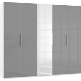 wimex Kleiderschrank &raquo;Level by fresh to go&laquo; mit Glas- und Spiegelt&uuml;ren wei&szlig; B/H/T: 250cm x 216cm x 58cm, T&uuml;ren: 5 Stk.