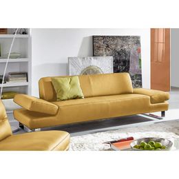 W.Schillig 2-Sitzer &raquo;taboo Designsofa mit hohem Sitzkomfort, Breite 202cm, Sitztiefe 59cm&laquo; mit Normaltiefe, inklusive Armlehnenverstellung gelb 