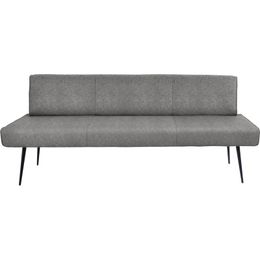 K+w Komfort & Wohnen K+W Komfort & Wohnen Essbank &raquo;Giacomo I Polsterbank&laquo; Metallf&uuml;sse in schwarz, wahlweise in der Breite 200cm oder 177cm grau B/H/T: 200cm x 87cm x 62cm,