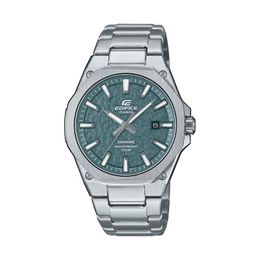 CASIO EDIFICE Herren CASIO EDIFICE Quarzuhr Armbanduhr, Herrenuhr, Edelstahlarmband, analog, Tag, Neo-Display silber Einheitsgr&ouml;&szlig;e