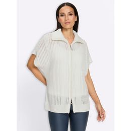 Heine Damen Cardigan, wei&szlig;, Gr. 40, unifarben, 85% Polyacryl, 10% Wolle, 3% Polyester, 2% metallisierte Fasern, Strickjacken