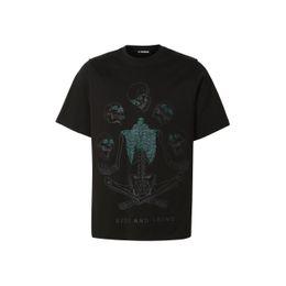 2Y Premium Herren T-Shirt "2Y Premium Tarn Slim Fit Tee", schwarz, Gr. XS, bedruckt, 100% Baumwolle, Shirts