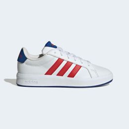 Kinder Sneaker "GRAND COURT 3.0 KINDER UND TEENS", adidas Sportswear, Gr. 40cloud wei&szlig;, royal blau, better scarlet, Synthetik, Textil, Schuhe, f&uuml;r