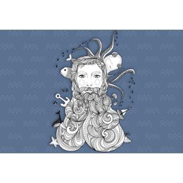 Livingwalls living walls Fototapete &raquo;ARTist Aquarius&laquo; Vlies, Wand, Schr&auml;ge blau Vlies B/L: 4m x 2,7m