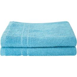Dyckhoff Handt&uuml;cher &raquo;Kristall&laquo; mit Bord&uuml;ren blau Frottier, Obermaterial: 100% Baumwolle B/L: 50cmx100cm, 2 Stk., Frottier
