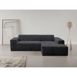 WERK2 Ecksofa &raquo;Zeus-L Breite: 253 cm, modern & zeitlos, bequemes Sofa&laquo; Curvy Trend Ecksofa mit urbaner Optik grau 100% Polyester B/H/T: 253cm x 70cm x