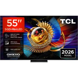 TCL QLED Mini LED-Fernseher &raquo;55Q7D ProX1&laquo; 139 cm/55 &prime;&prime; SQD-Mini LED, AiPQ Prozessor, ONKYO 2.1, Dolby Vision, Apple AirPlay 2 Native 144 Hz &ndash; Er 