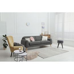 Mirrors and More Beistelltisch &raquo;Doreen&laquo; Set, Kombination aus Holz und Metall schwarz B/H/T: 39cm x 43cm x 43cm