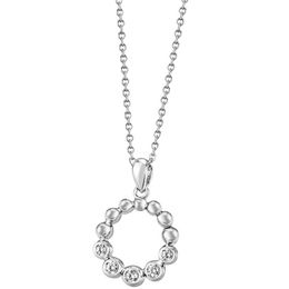 Firetti Damen Kette mit Anh&auml;nger &raquo;Schmuck Geschenk Silber 925 Halsschmuck Ankerkette Kugeln rund Tennis&laquo; mit Zirkonia (synth.) Silber 925 (