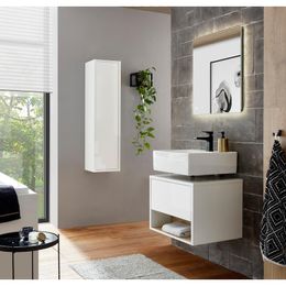 Home Affaire Badm&ouml;bel-Set &raquo;Studio Line, Bad im modernen Design, 3-teiliges Badezimmer&laquo; 3 Stk. tlg. wei&szlig; Einheitsgr&ouml;&szlig;e