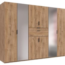 wimex Dreht&uuml;renschrank &raquo;Moldau Kleiderschrank mit Spiegel Schlafzimmerschrank&laquo; braun Holzwerkstoff B/H/T: 270cm x 208cm x 58cm, Classic