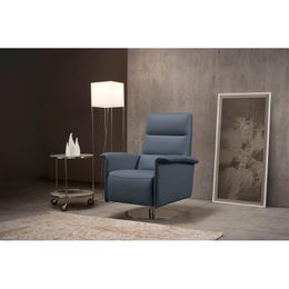 Egoitaliano Sessel &raquo;Kelly Designsessel, Clubsessel & Relaxsessel, bequem, zeitlos elegant&laquo; drehbar, manuelle Relaxfunktion mit Push-Back-Mechanismus grau Leder &raquo;