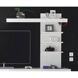 Home Affaire Aufsatzregal &raquo;Carat, modernes Regal, Wandhalter mit Ablagef&auml;chern, 137 cm breit&laquo; vielseitig einsetzbares Wandboard, in Wei&szlig; Hochglanz 