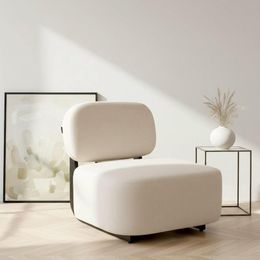 Home Affaire Loungesessel &raquo;LIORAN Designsessel mit filigranem Holzgestell&laquo; Designklassiker, modern und zeitlos beige rubber wood leg, pine wood frame,