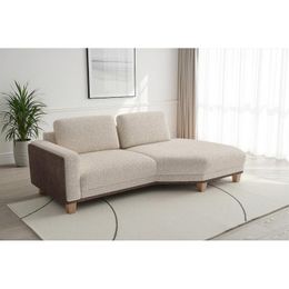 Sit & More sit&more Ecksofa &raquo;Concept&laquo; Modernes Sofa in drei Fu&szlig;farben zur Auswahl beige 100% Polyester B/H/T: 237cm x 84cm x 126cm, Longchair rechts,mit Fu&szlig; 