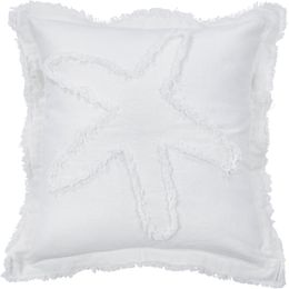 done. Dekokissen &raquo;CUSHION SEALIFE SEA FISH&laquo; wei&szlig; Baumwolle B/L: 45cm x 45cm, 1 Stk.