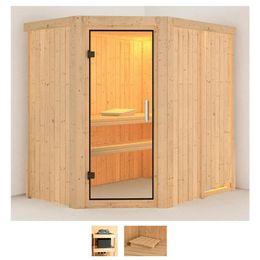 Karibu Sauna &raquo;Swantje&laquo; Set, ohne Ofen beige ohne Ofen, (ohne Ofen)