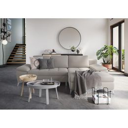 Sit & More sit&more Ecksofa &raquo;Latigo L-Form&laquo; mit Recamiere, wahlweise mit Schlaffunktion und Bettkasten grau B/H/T: 270cm x 163cm, Luxus-Microfaser, Recamiere 