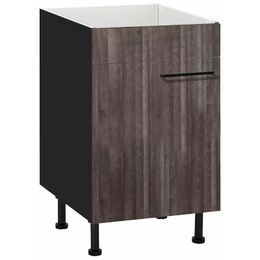Wiho-K&uuml;chen wiho K&uuml;chen Sp&uuml;lenschrank &raquo;Nisos&laquo; 50 cm breit, mit verstellbaren F&uuml;&szlig;en, ohne Arbeitsplatte braun B/H/T: 50cm x 86,5cm x 58cm, T&uuml;ren: 1 Stk.