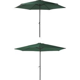 Garden Pleasure Sonnenschirm &Oslash; 300 cm, gr&uuml;n gr&uuml;n Bezug: 100% Polyester Einheitsgr&ouml;&szlig;e