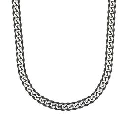 Tom Tailor Herren Tom Tailor Kette ohne Anh&auml;nger &raquo;Schmuck Geschenk Edelstahl Panzerkettenglieder&laquo; schwarz-wei&szlig; Edelstahl, L: 50 B: 7mm