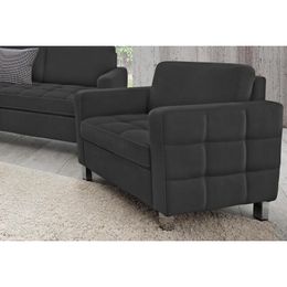 Sit & More sit&more Sessel &raquo;Pablo, B: 77 cm, Sitzh&ouml;he: 43 cm&laquo; Cocktailsessel, frei stellbar, mit Armlehnen, bequem schwarz Luxus-Microfaser ALTARA NUBUCK (100% 