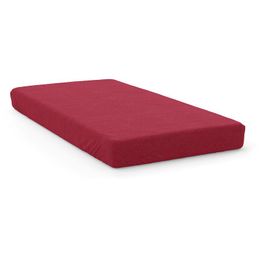 SETEX Bettlaken &raquo;Frottee&laquo; kuschelig weiches Qualit&auml;ts-Spannbetttuch mit elastischem Gummizug rot Frottee, Obermaterial: 80% Baumwolle, 20% Polyester B