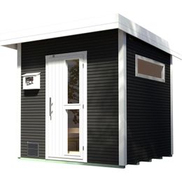 Weka Saunahaus &raquo;Kuopio&laquo; Set, 9 kW-Ofen mit analoger Steuerung grau Saunaofen, externe Steuerung, 9 kW