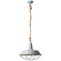 Brilliant Pendelleuchte &raquo;Rope&laquo; E27 1 Stk. H&auml;ngelampe 47cm grau Beton grau 1, &Oslash; 47cm H: 131cm, 1 Stk.