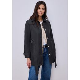 Street One Damen Outdoorjacke, schwarz, Gr. 36, unifarben, Web, 69% Baumwolle, 31% Polyester, Jacken, im soften Baumwoll-Mix