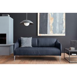 W.Schillig 2,5-Sitzer &raquo;sally Designsofa, Loungesofa, bequem, schmale Armlehnen, Breite 194cm&laquo; mit Metallf&uuml;&szlig;en in Silber matt, Breite 194 cm blau 