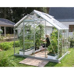 Vitavia Gew&auml;chshaus &raquo;Merkur 6700&laquo; silber B/H/T: 254cm x 254cm