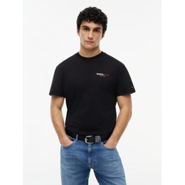 Tommy Jeans Herren T-Shirt "TJM REGULAR DNA GRAPHIC SHORT SLEEVE EXT", schwarz, Gr. 4XL, bedruckt, Single Jersey, Obermaterial: 100% Baumwolle,