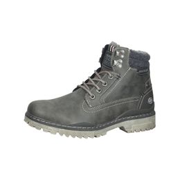 Damen Schn&uuml;rstiefelette "Dockers by Gerli Stiefelette Lederimitat", Dockers by Gerli, Gr. 45, grau, Lederimitat, Schuhe